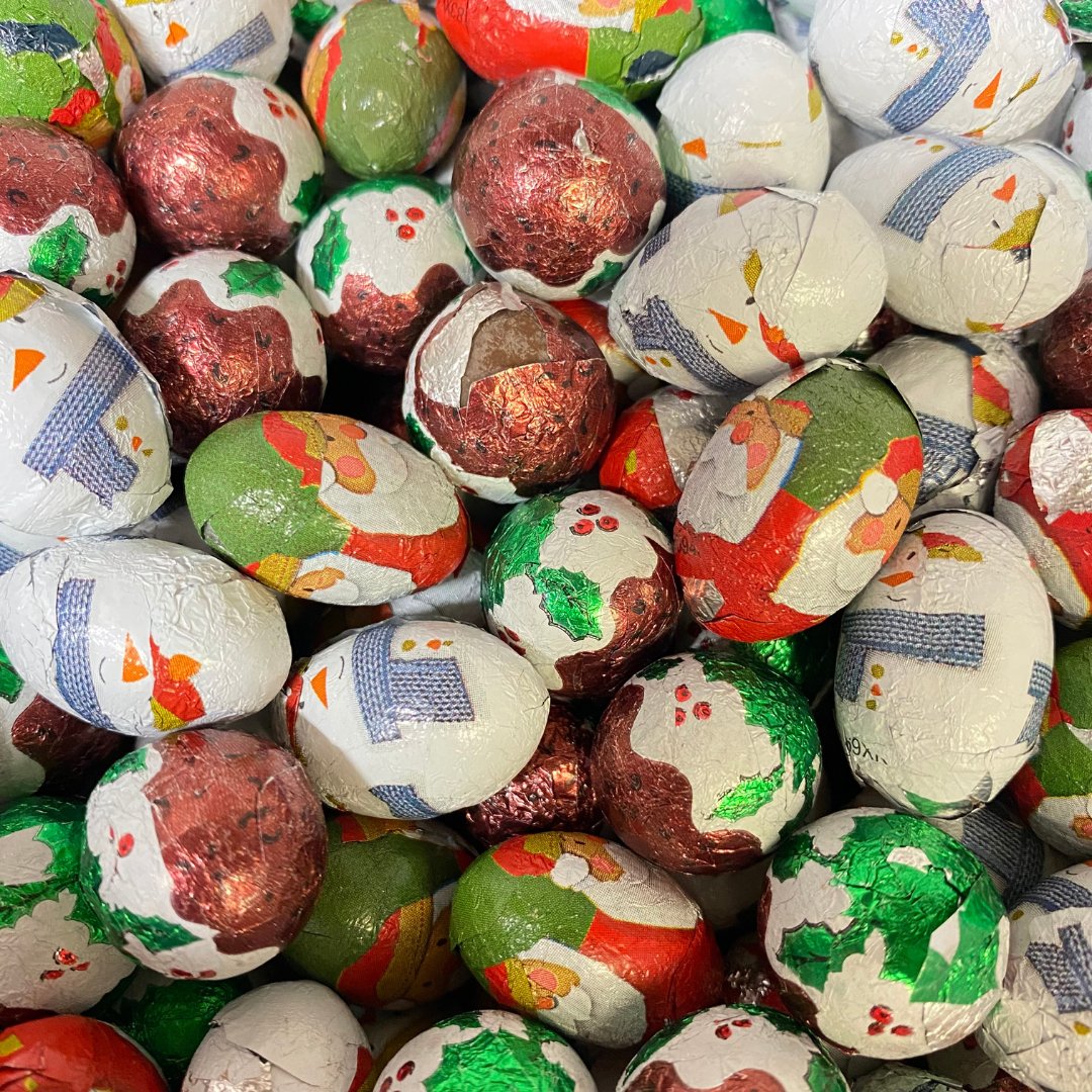 Christmas Foiled Chocolate Shapes - Candy Delivered from £1.50