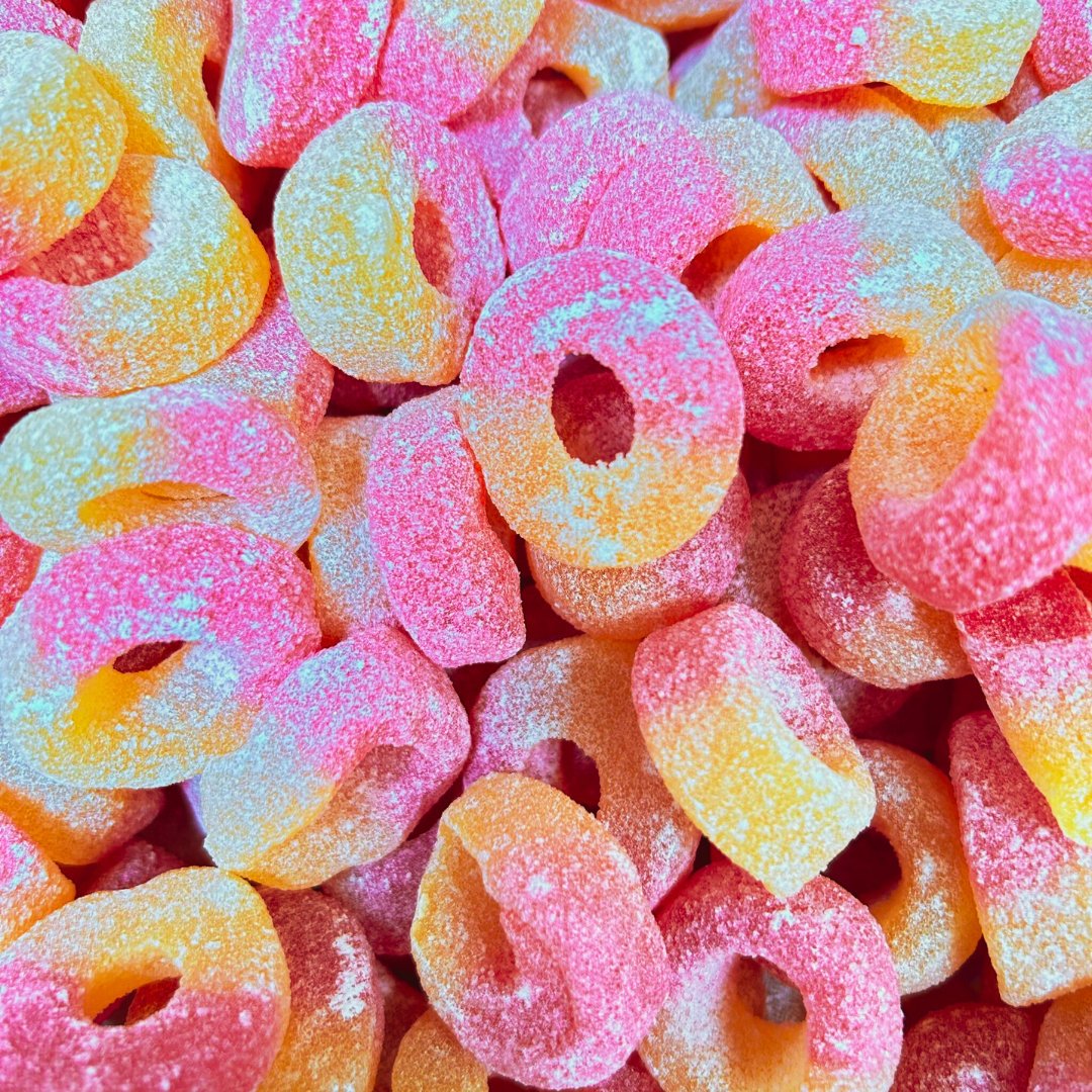 Fizzy Peach Rings - Candy Delivered from £1.40